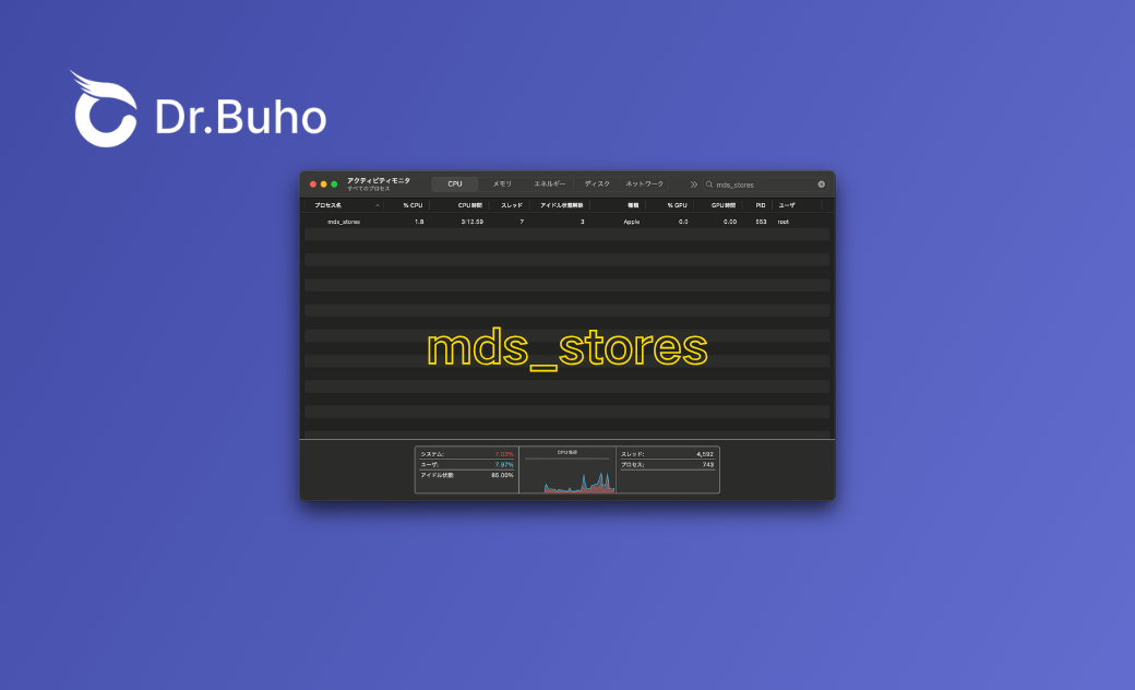 Macのmds_storesが暴走している時の対処法 - Dr.Buho